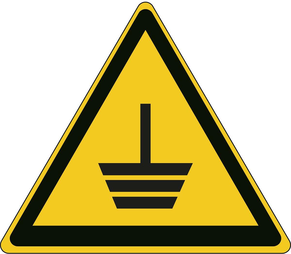 BRADY 241636 warning pictogram - earthing, 173 x 200 mm | Klium