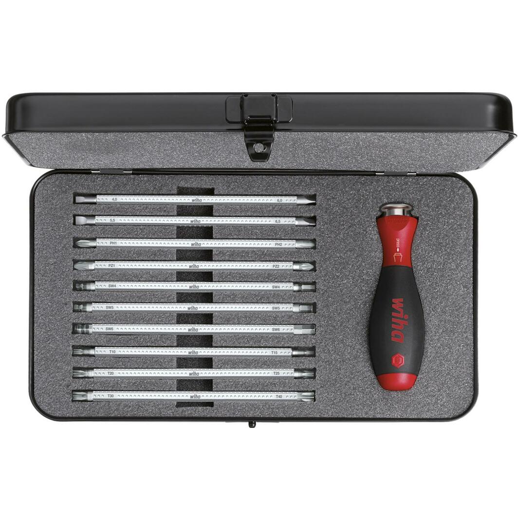 WIHA 281B11 screwdriver with shank set System 6 assorted 12-piece incl ...