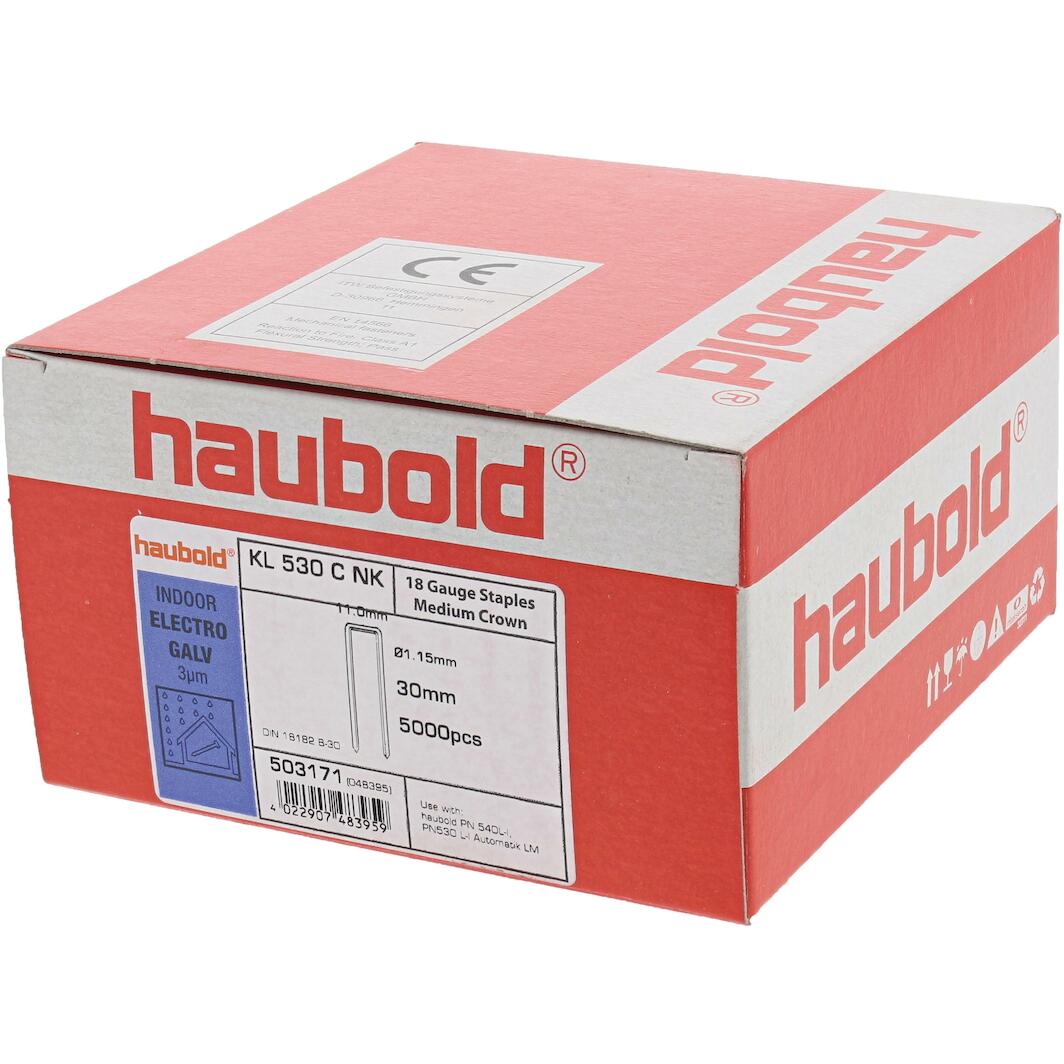 HAUBOLD KL500-35 staples C-point zinc-plated 3mµ resin - 503174 | Klium