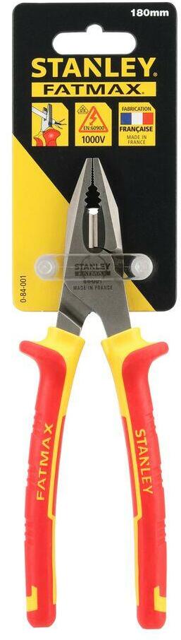 STANLEY 0-84-001 VDE combination pliers insulated to 1000V 185mm | Klium