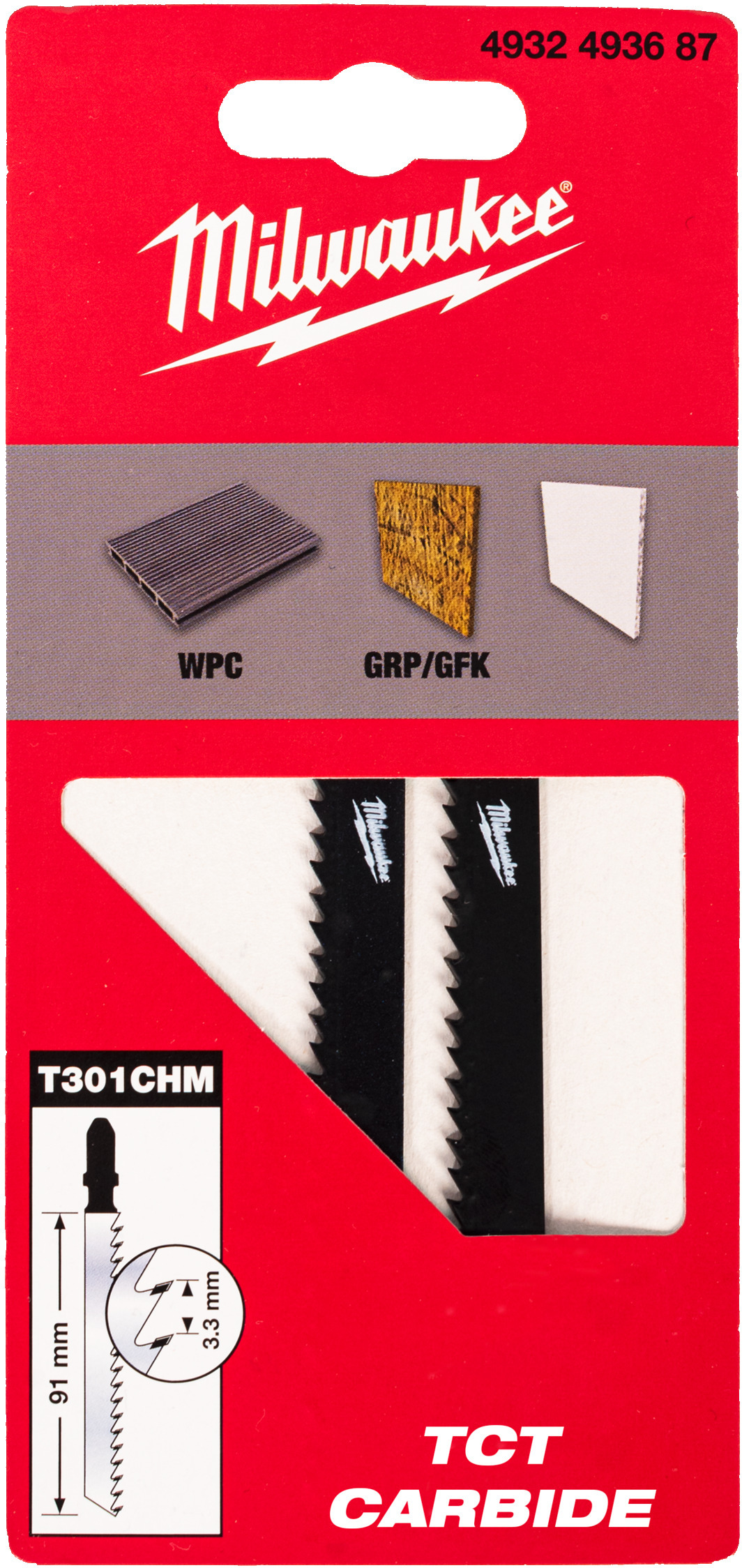 MILWAUKEE 4932493687 jigsaw blade fibreglass and reinforced plastic ...