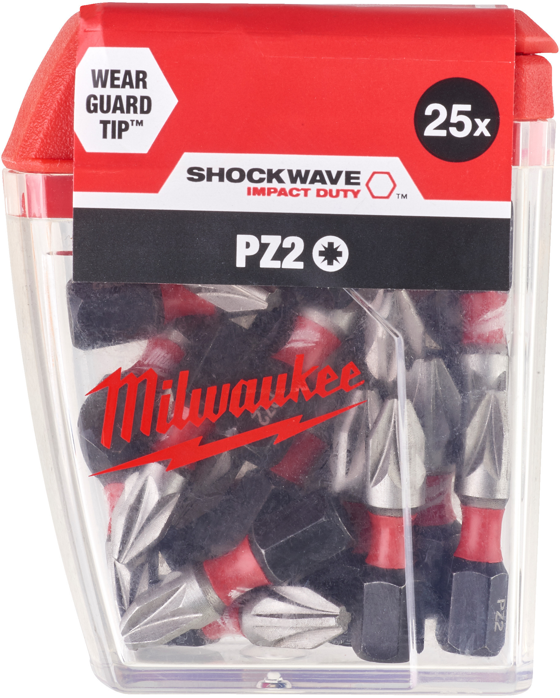 MILWAUKEE 4932430864 SHOCKWAVE IMPACT DUTY screw bit PZ2x25 mm (25 pcs ...