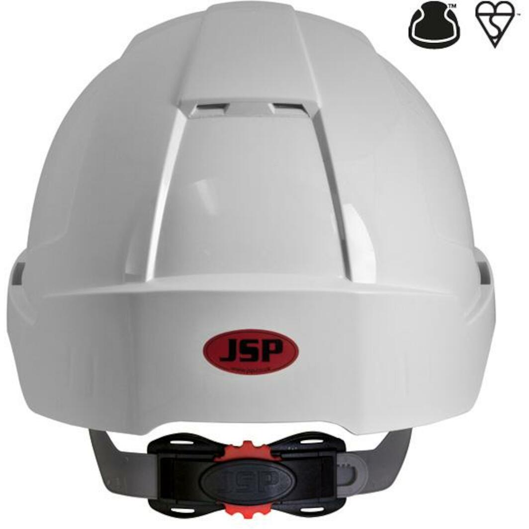 JSP EVOLite safety helmet with knob white ventilated - AJB170-000-100 ...