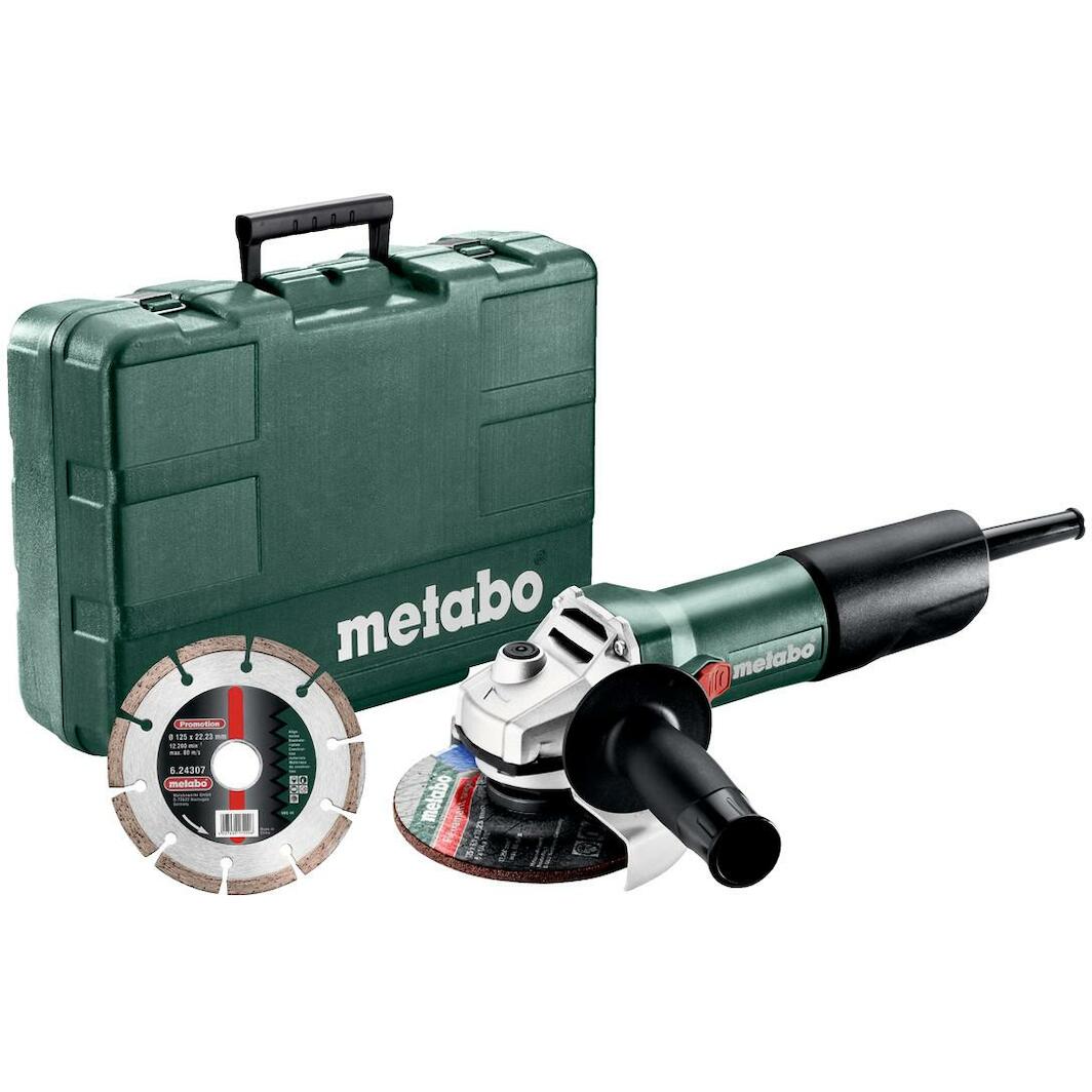 METABO W 850-125 Set angle grinder 125mm 850W with diamond cutting disc ...