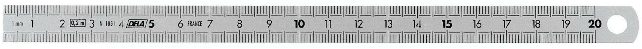 FACOM 1051.200PB Stainless steel ruler double-sided 200mm | Klium