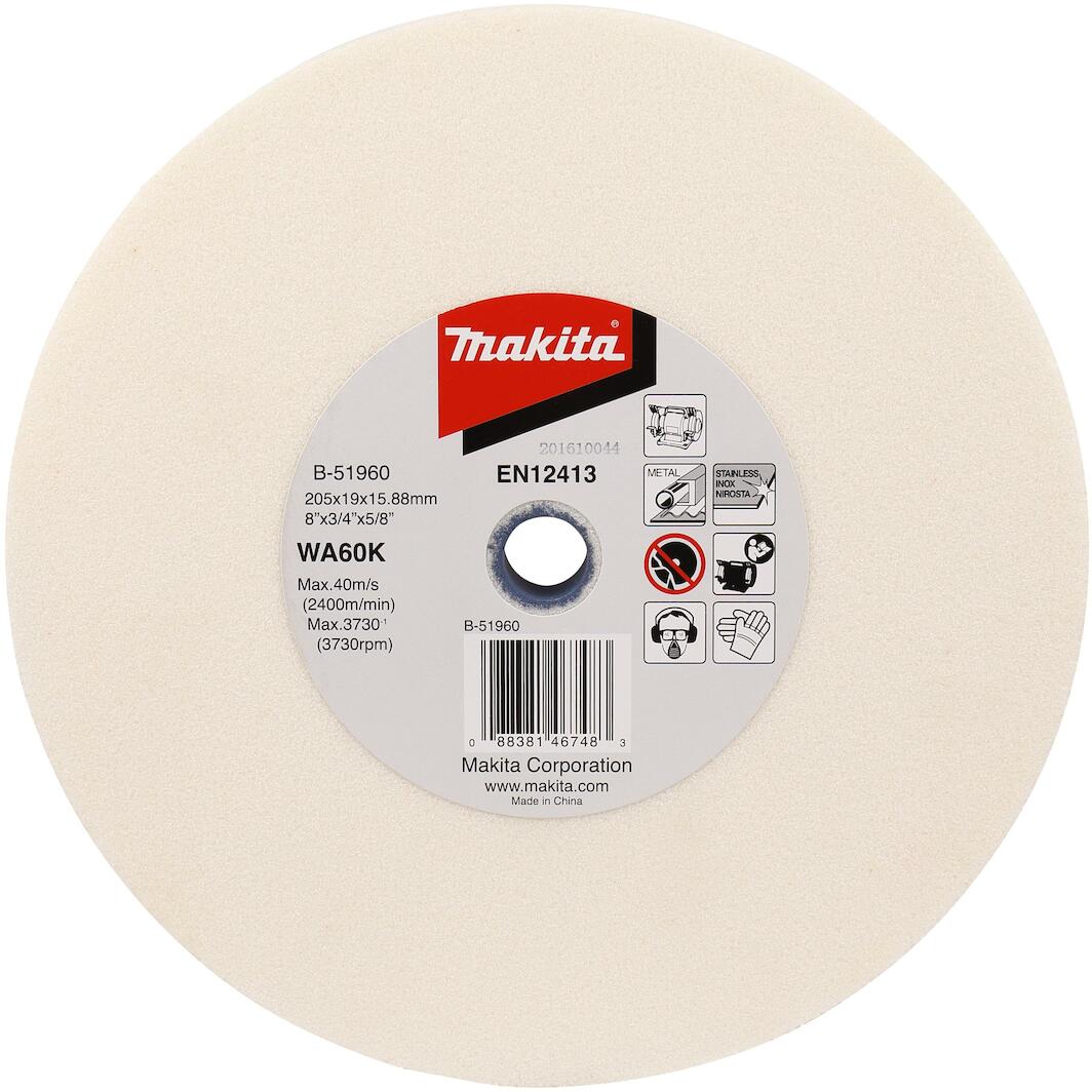 MAKITA B-51960 grinding stone 205x19.0x15.88mm WA60K | Klium