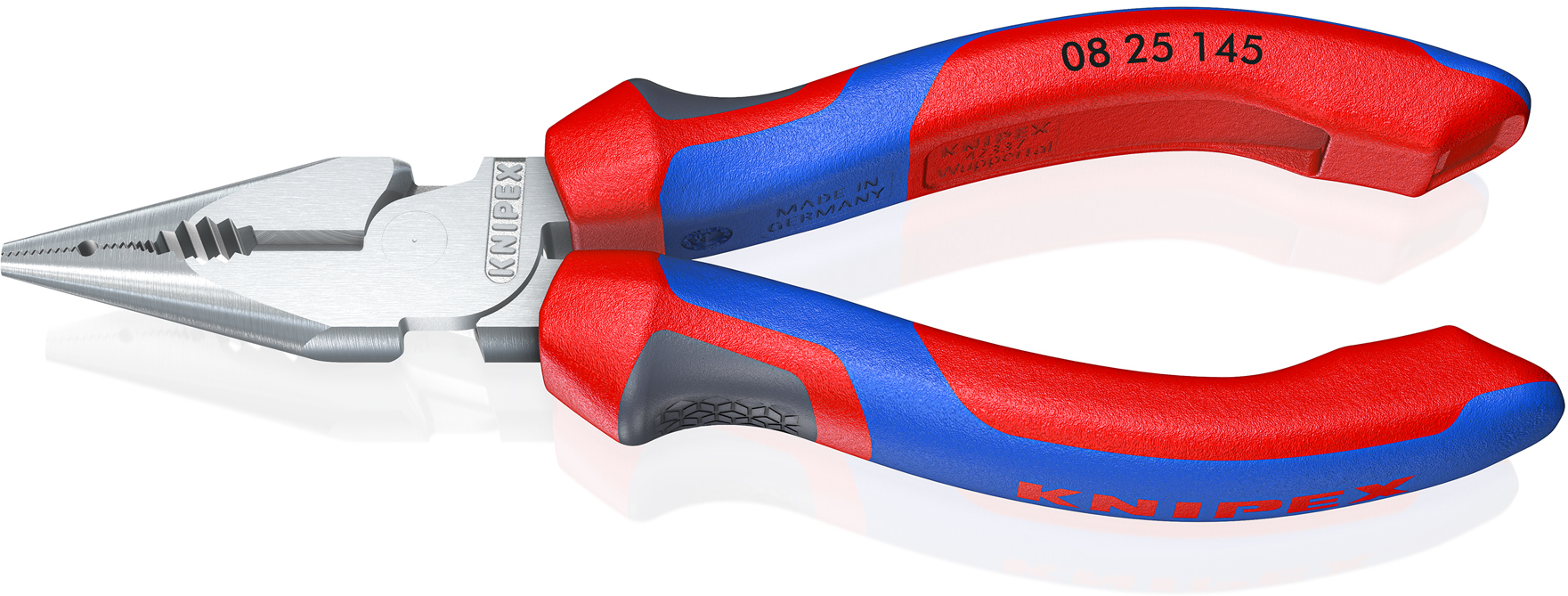 KNIPEX 08 25 145 pointed nose pliers with comfort handles chrome-plated ...