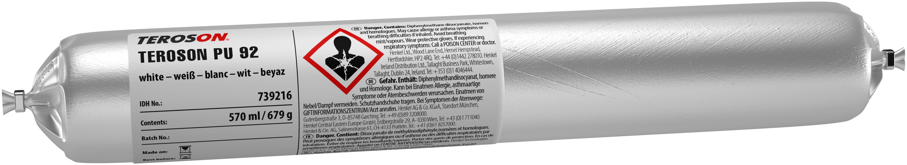 TEROSON Terostat PU 92 one-component adhesive white (570ml aluminium ...