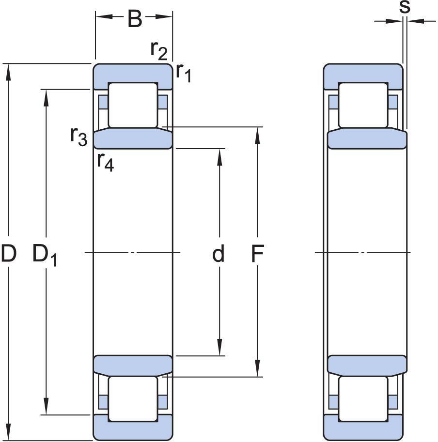 SKF NU 316 ECP/C3 roulement à rouleaux cylindriques à une rangée 80 x ...