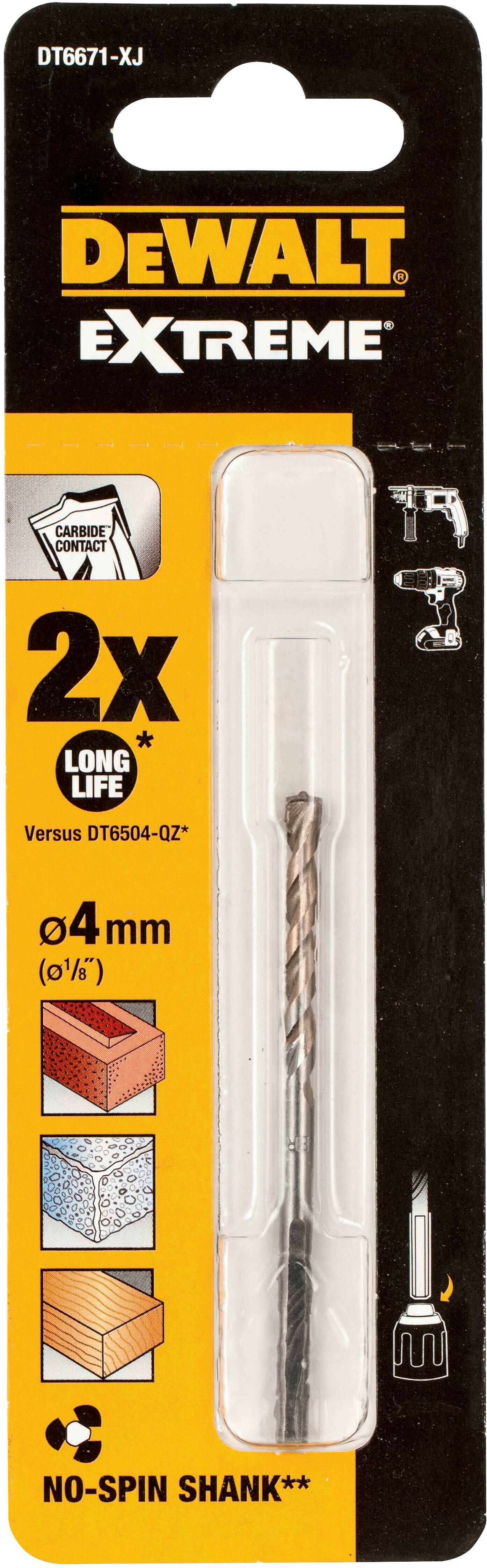 DEWALT DT6671-XJ concrete drill bit EXTREME 4.0x45x75mm | Klium