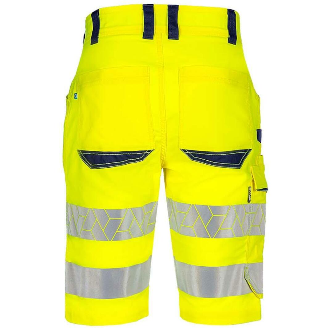 SYNQ SIDESEE 209W high-vis service shorts (fluorescent yellow/marine ...
