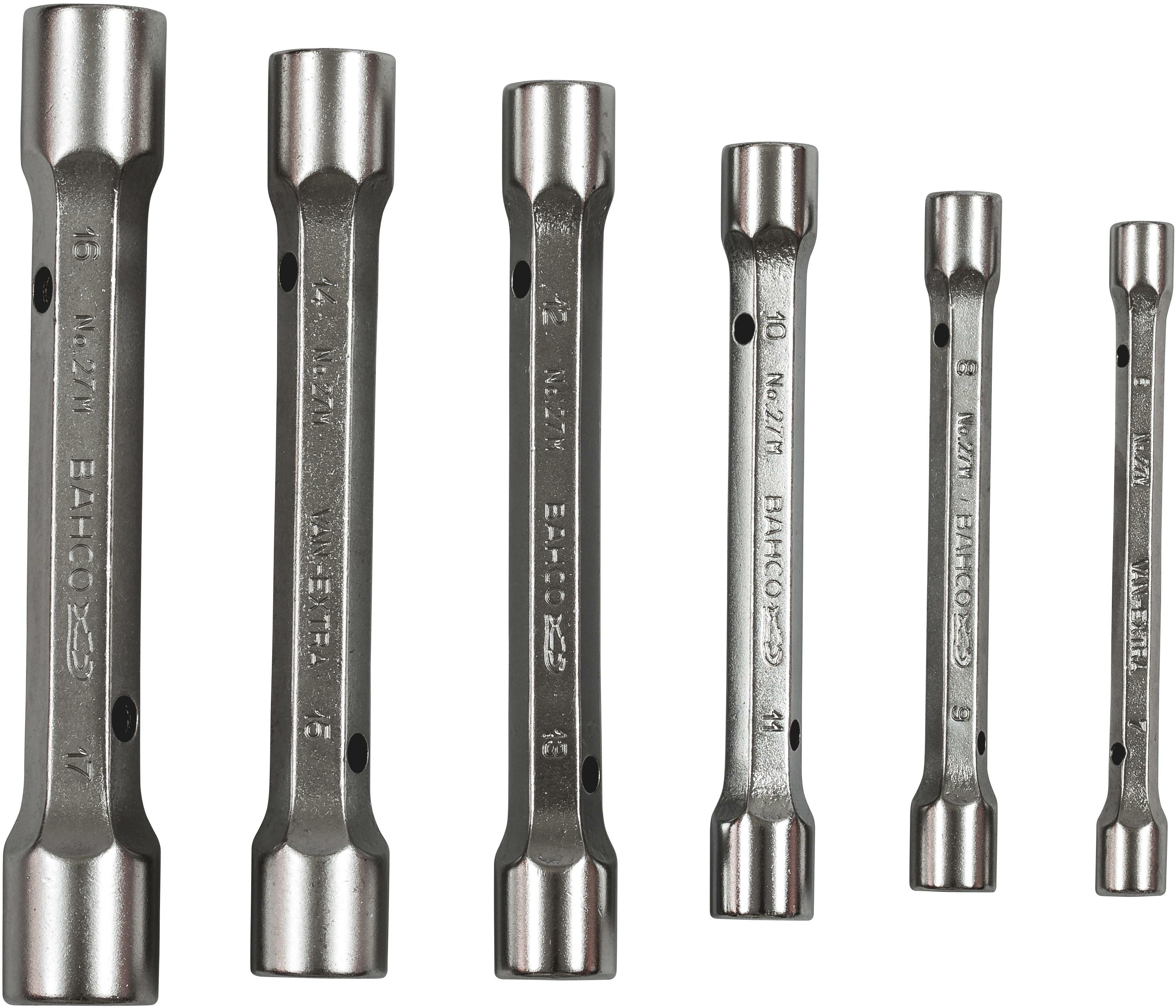 BAHCO 27M/6 pipe wrench set chrome plated metric in box 6-piece | Klium