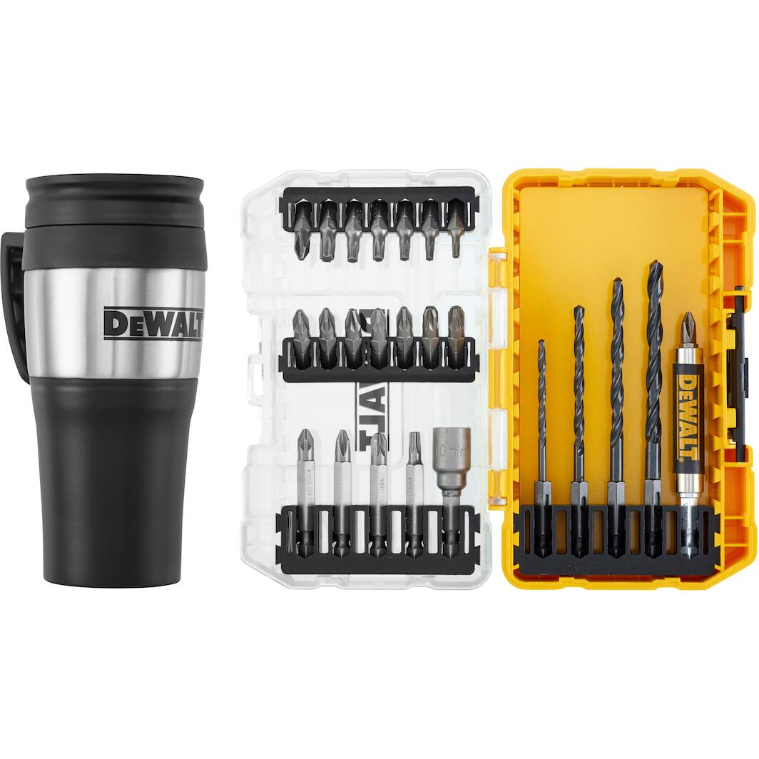 DEWALT DT70707-QZ drill and screw bit set + coffee mug in Tough Case 25 ...