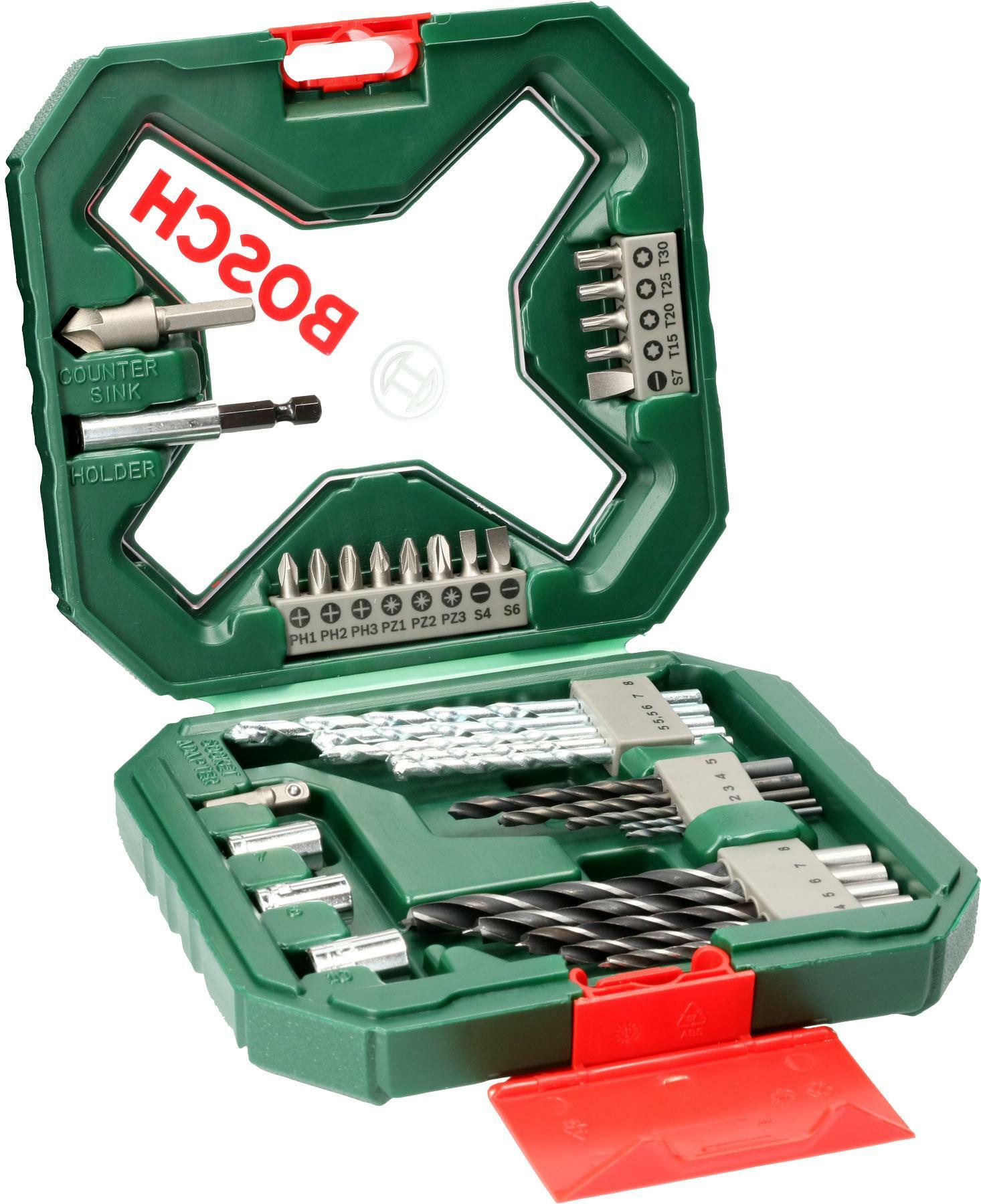 BOSCH 2607010608 X-Line classic drill and screw bit set in plastic case ...