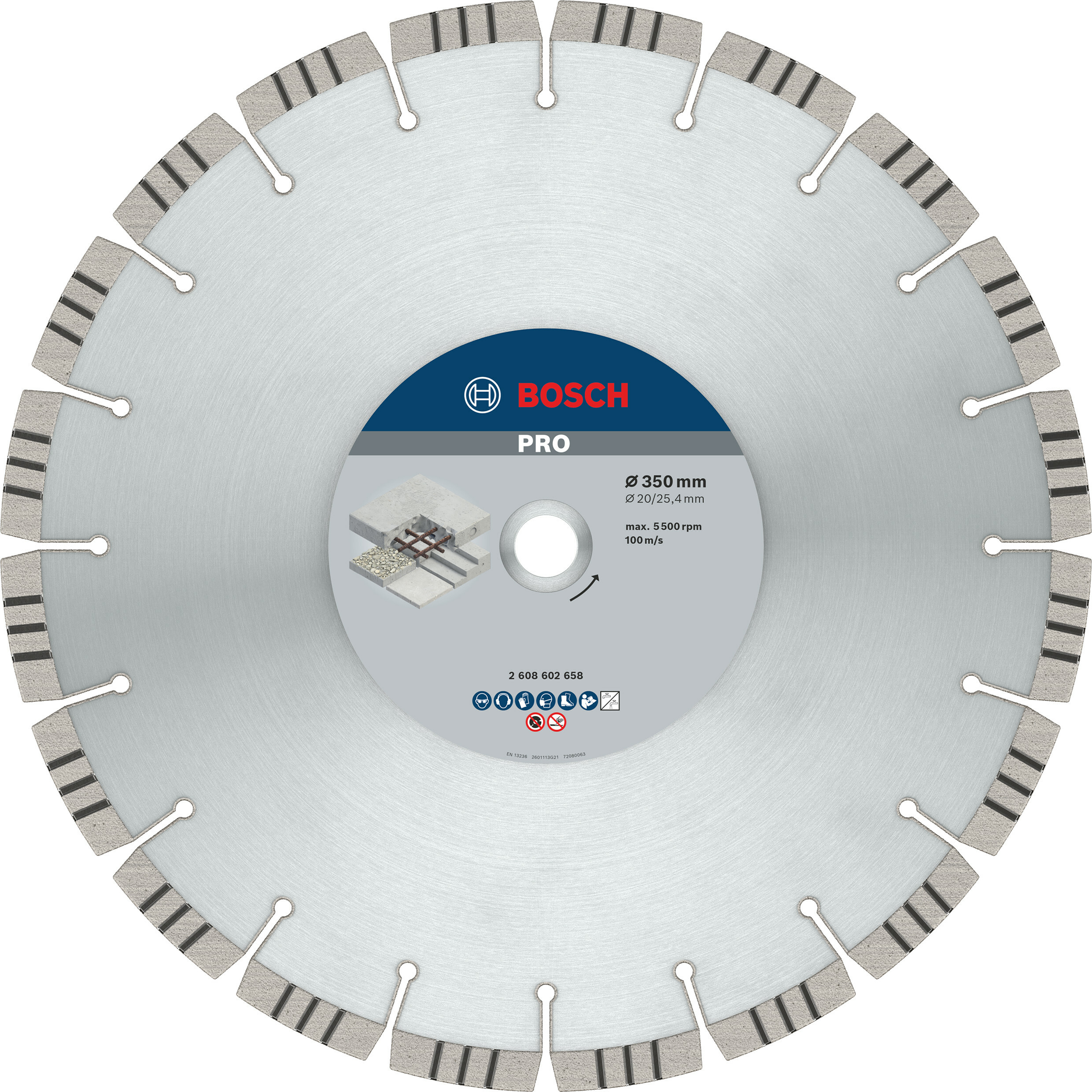 BOSCH 2608602658 diamond cutting disc Best for Concrete 350 x 20/25,40 ...