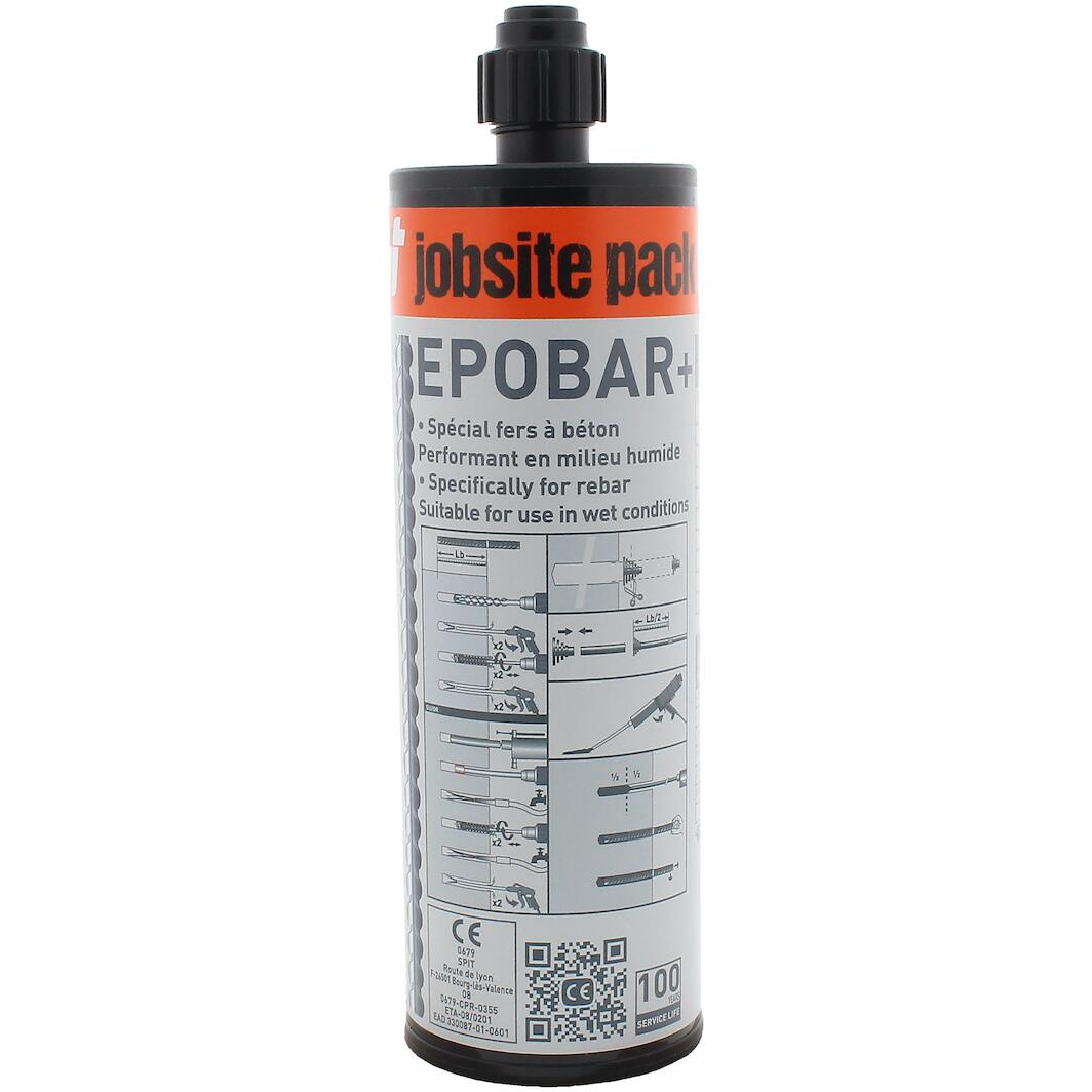 SPIT EPOBAR+ injection mortar for reinforcement bars 410 ml grey - 060242 | Klium