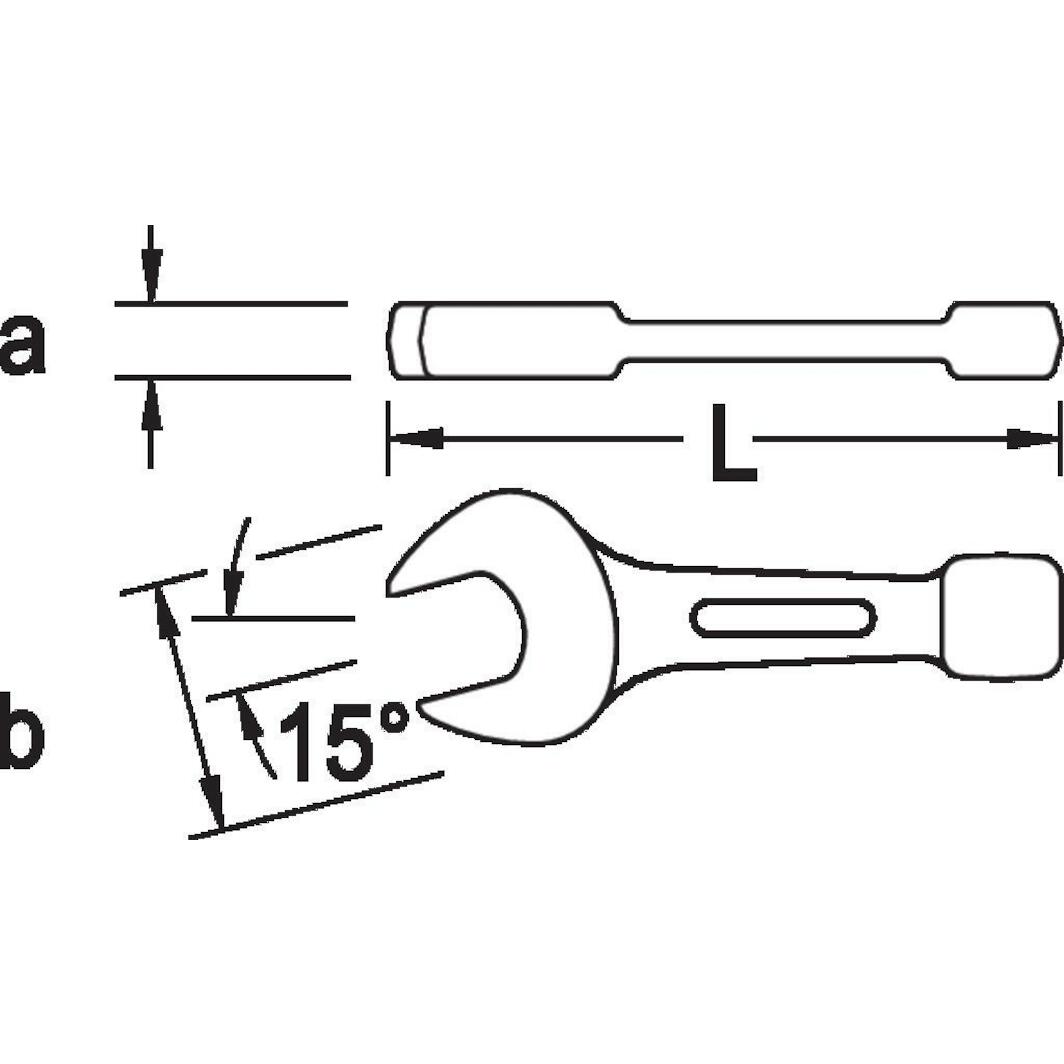 GEDORE 133 46 open-end spanner 46 mm - 6400690 | Klium