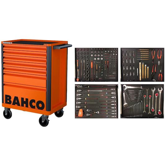 BAHCO 1472K7-FULL4 tool trolley orange with 7 drawers (4 filled) 190-piece