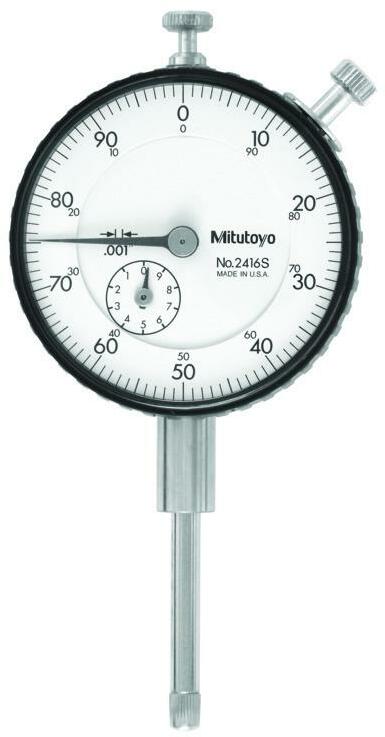 MITUTOYO 2416A-10 dial indicator with fixture, ANSI/AGD design ...