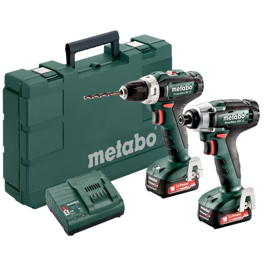 METABO COMBO-SET 2.7.1 12V cordless machine kit PowerMaxx BS 12 + SSD ...