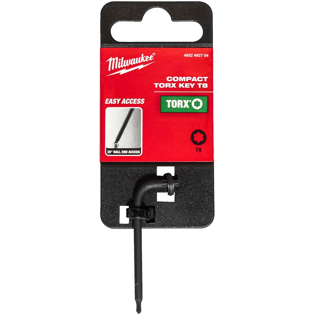 MILWAUKEE 4932492704 compact L-shaped Torx Allen key T8 | Klium