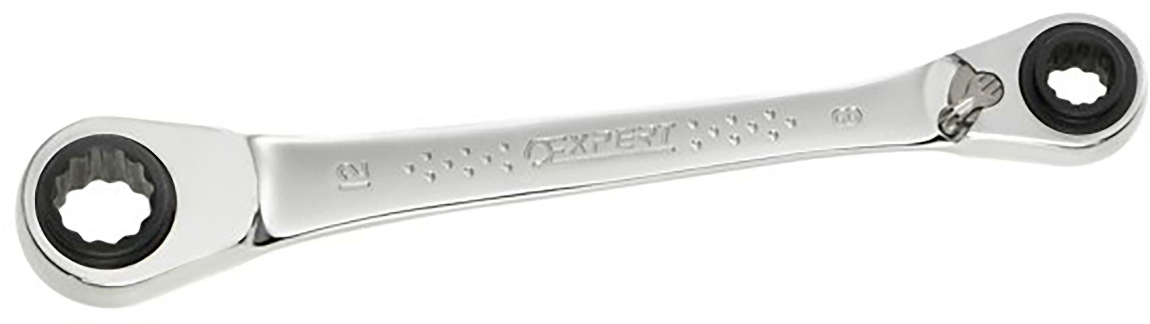 EXPERT E110943 4-in-1 ratchet ring spanner 8-10-12-13 mm | Klium