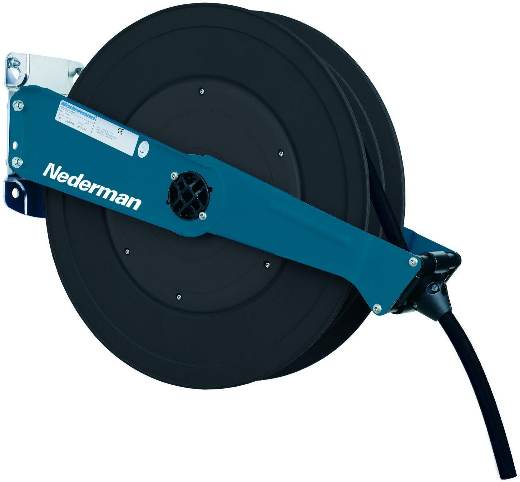 NEDERMAN 888 hose reel with compressed air/water hose 10 m - 30800888 ...
