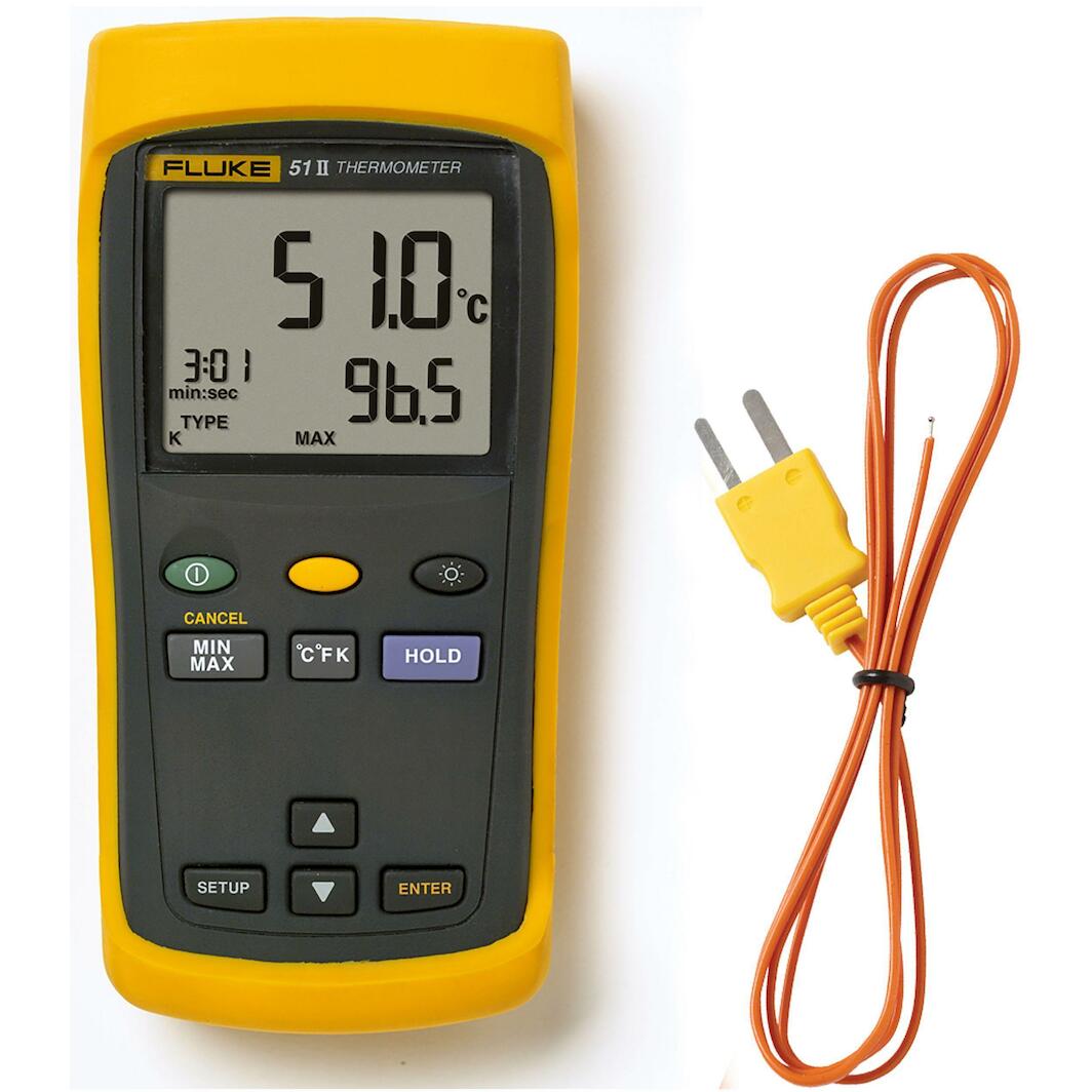 FLUKE 51-2 digital thermometer 50Hz with 1 channel - 1281142 | Klium