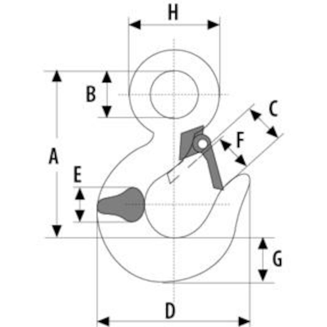 REMA 3007015 eye hook type 14A (Grade 8), 16 tonnes | Klium