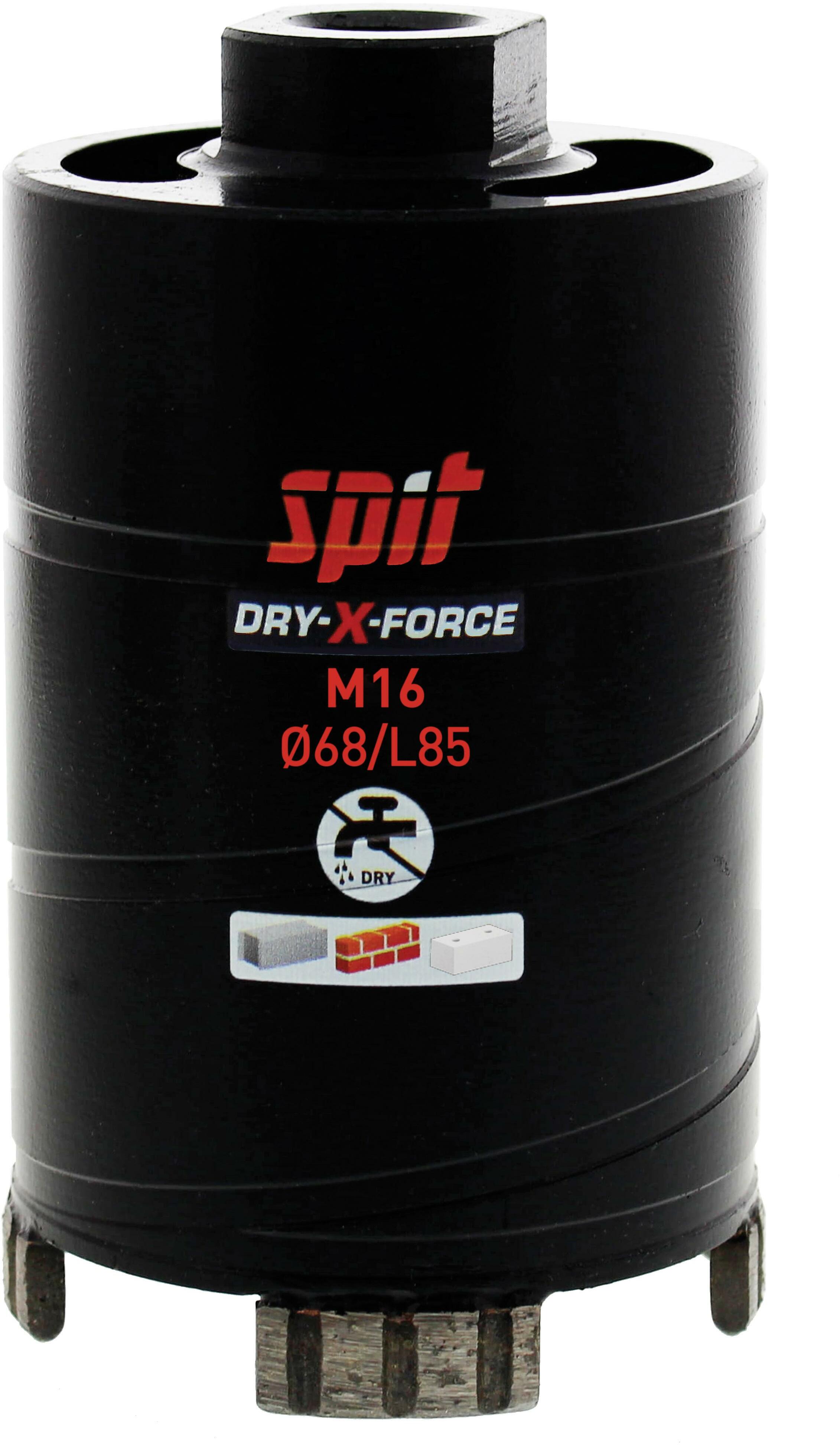 SPIT 654761 DRY-X-FORCE diamond drill bit M16 D.82x85mm | Klium