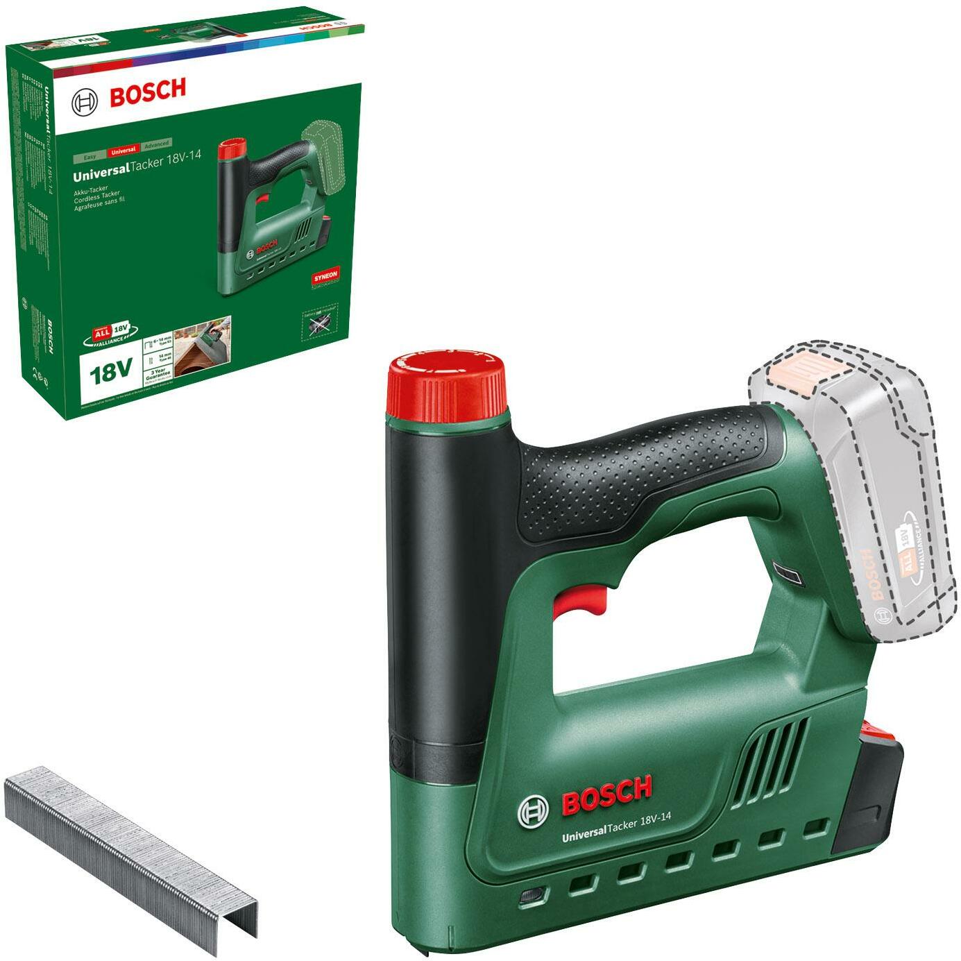 BOSCH UniversalTacker 18V-14 cordless stapler with 1000 staples type 53 ...