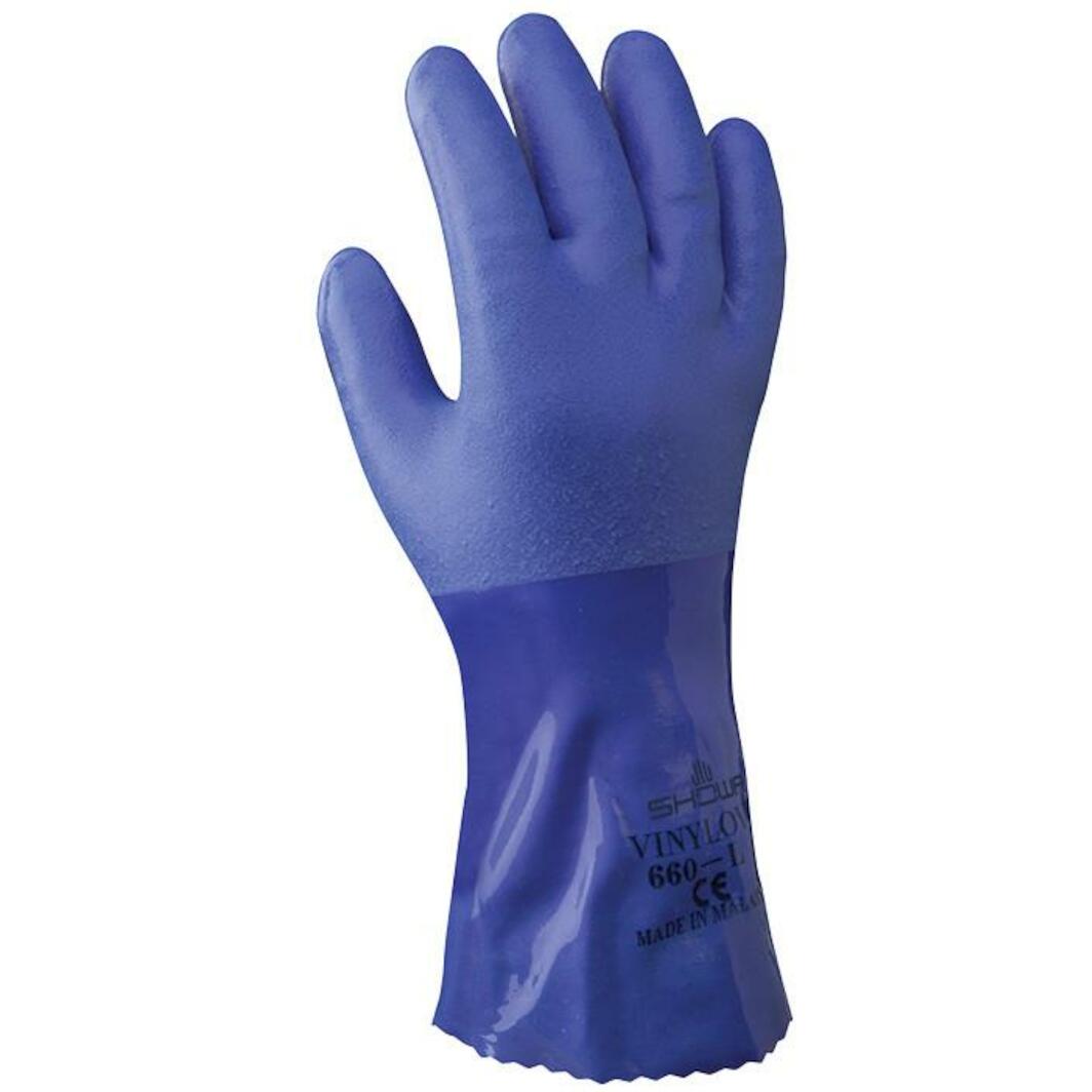 SHOWA 660 gloves 300mm long blue - 660 10/XL 300MM | Klium