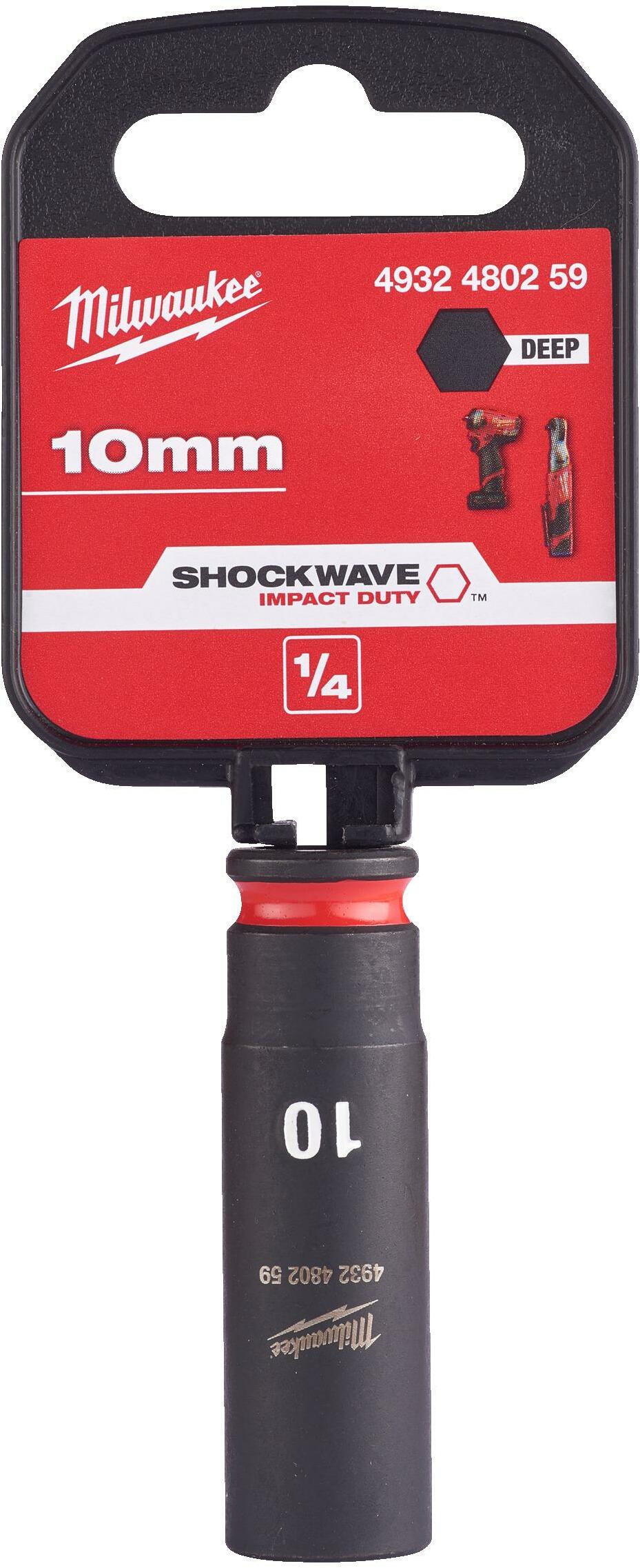 MILWAUKEE 4932480259 SHOCKWAVE percussion cap long 1/4" 10 mm | Klium