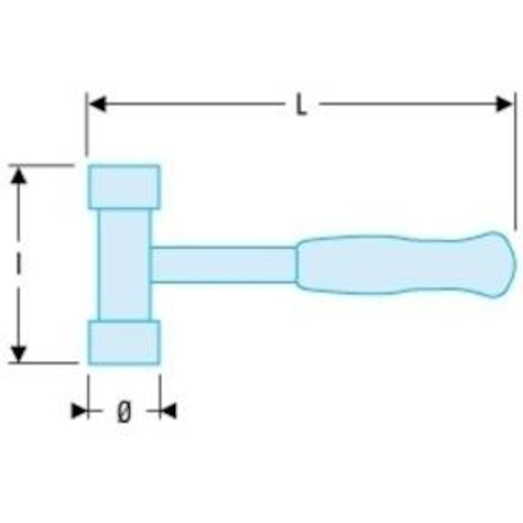 FACOM 216.50 recoilless one-piece mallet with 50 mm head | Klium