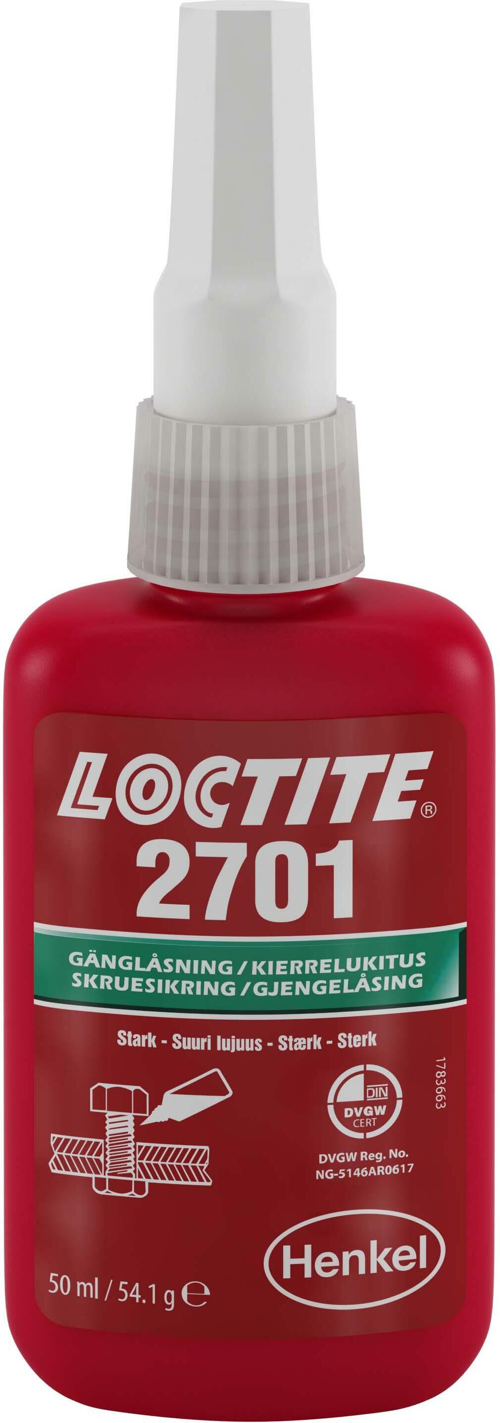 LOCTITE 2701 threadlocker green with high strength and low viscosity ...