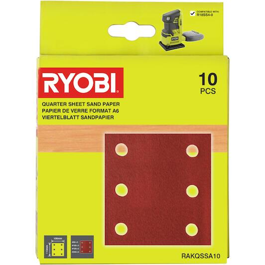 RYOBI RAKQSSA10 1 4 Sandpaper 10 pcs 5132004448 Klium