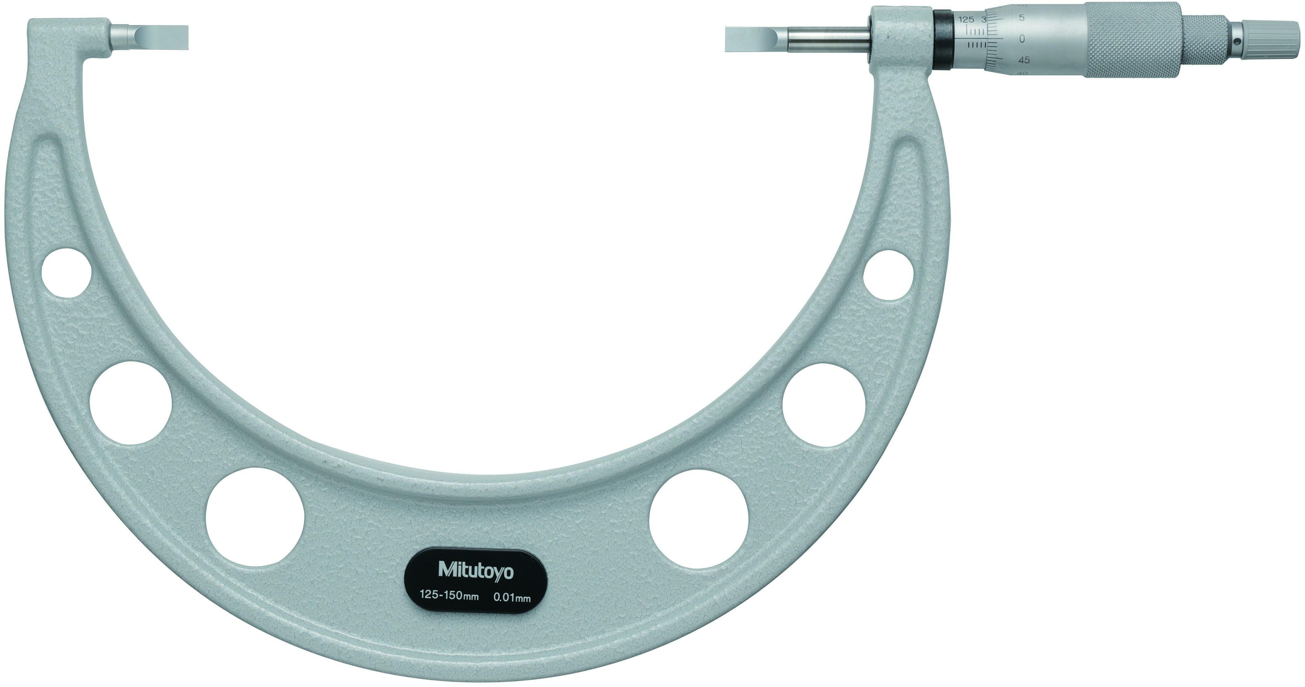 MITUTOYO 122-106-10 micrometer gauge with carbide knife jaws 125-150 mm ...