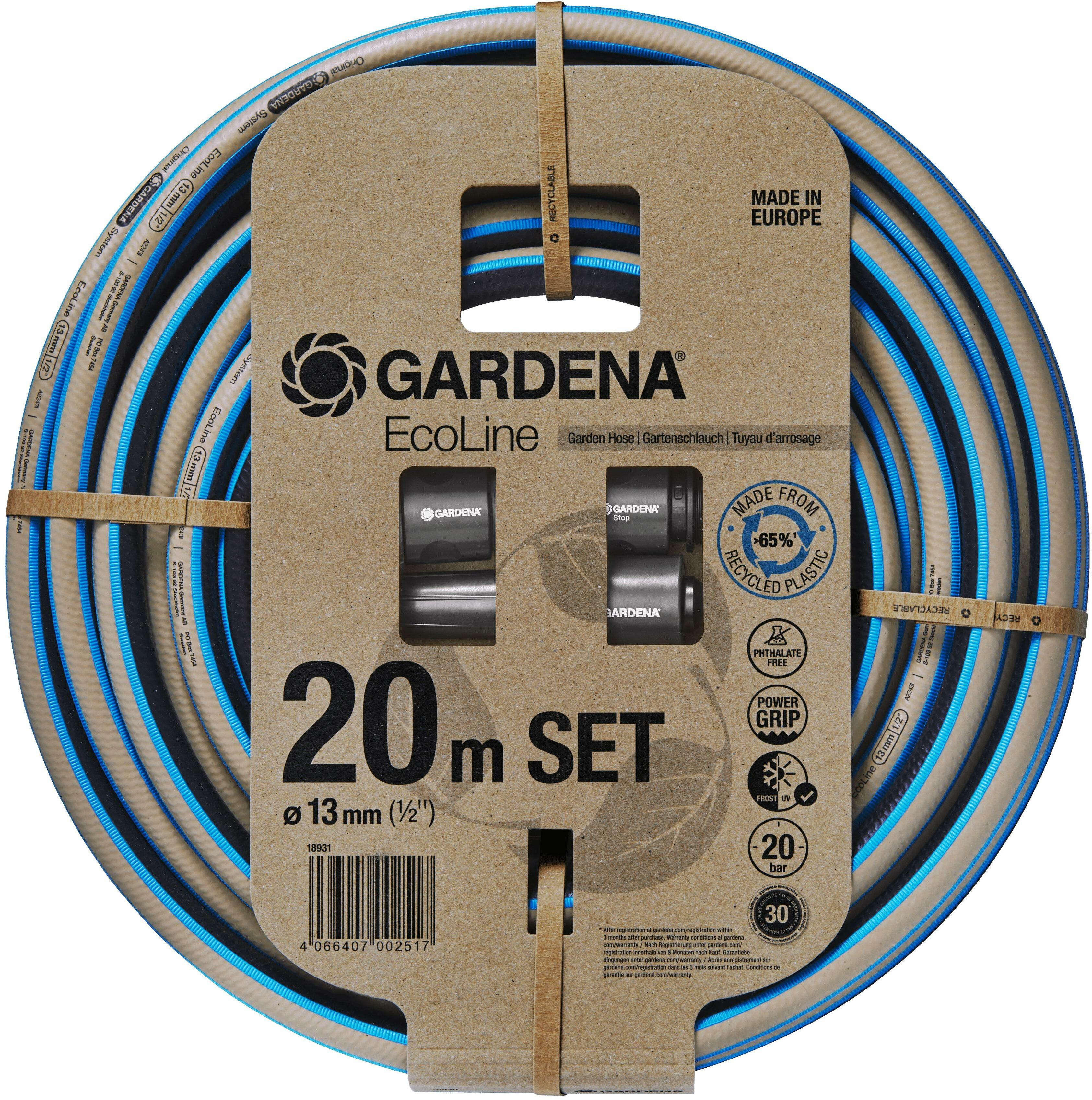 GARDENA 18931-20 ecoLine hose 1/2", 20m incl. fitting | Klium