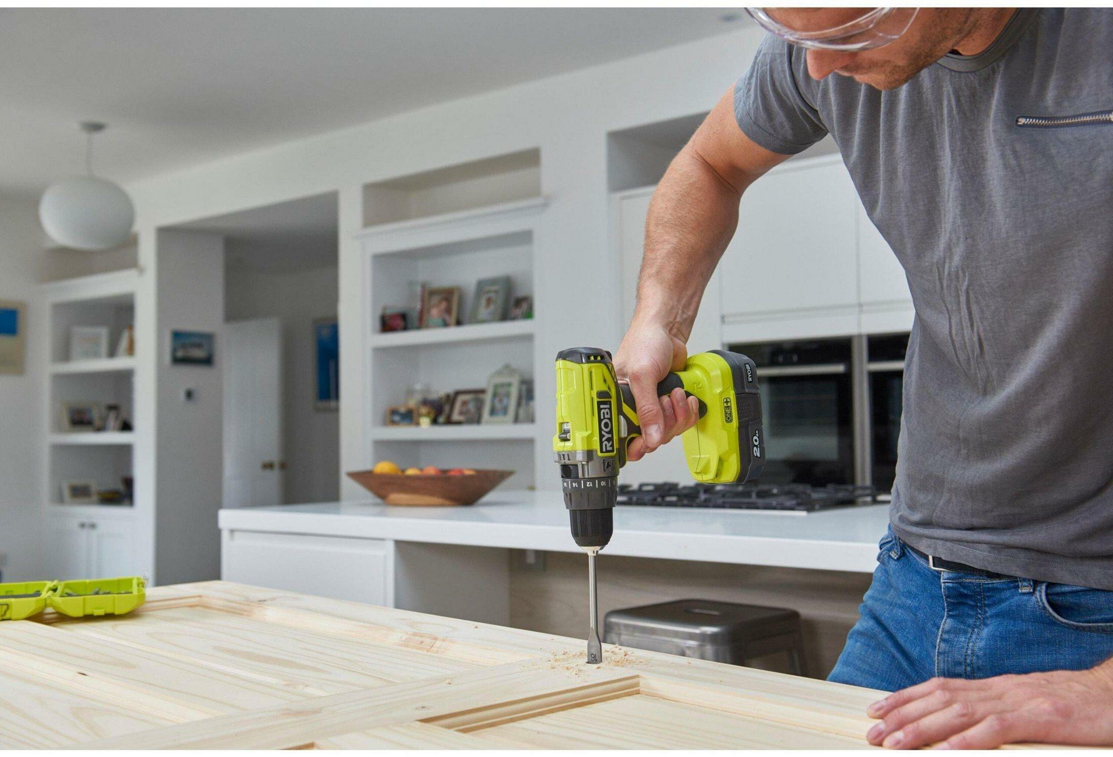 Ryobi 12v cordless drill driver with 2 1.3 ah batteries store