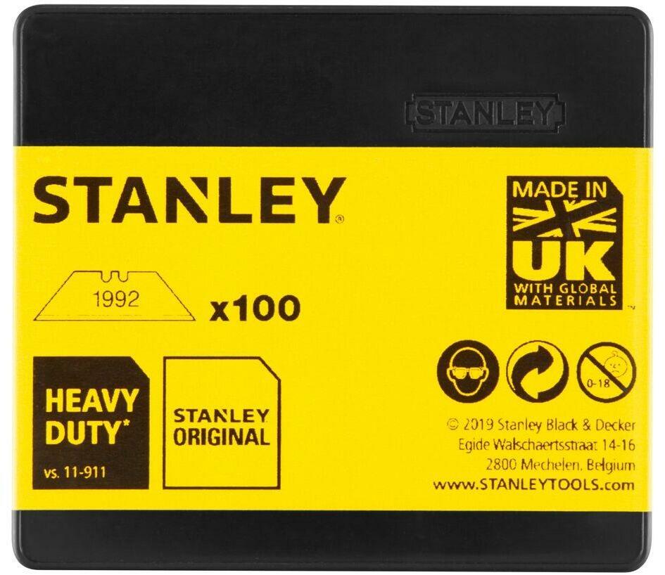 STANLEY 1-11-921 spare blade 1992 without holes in box (100 pcs) | Klium