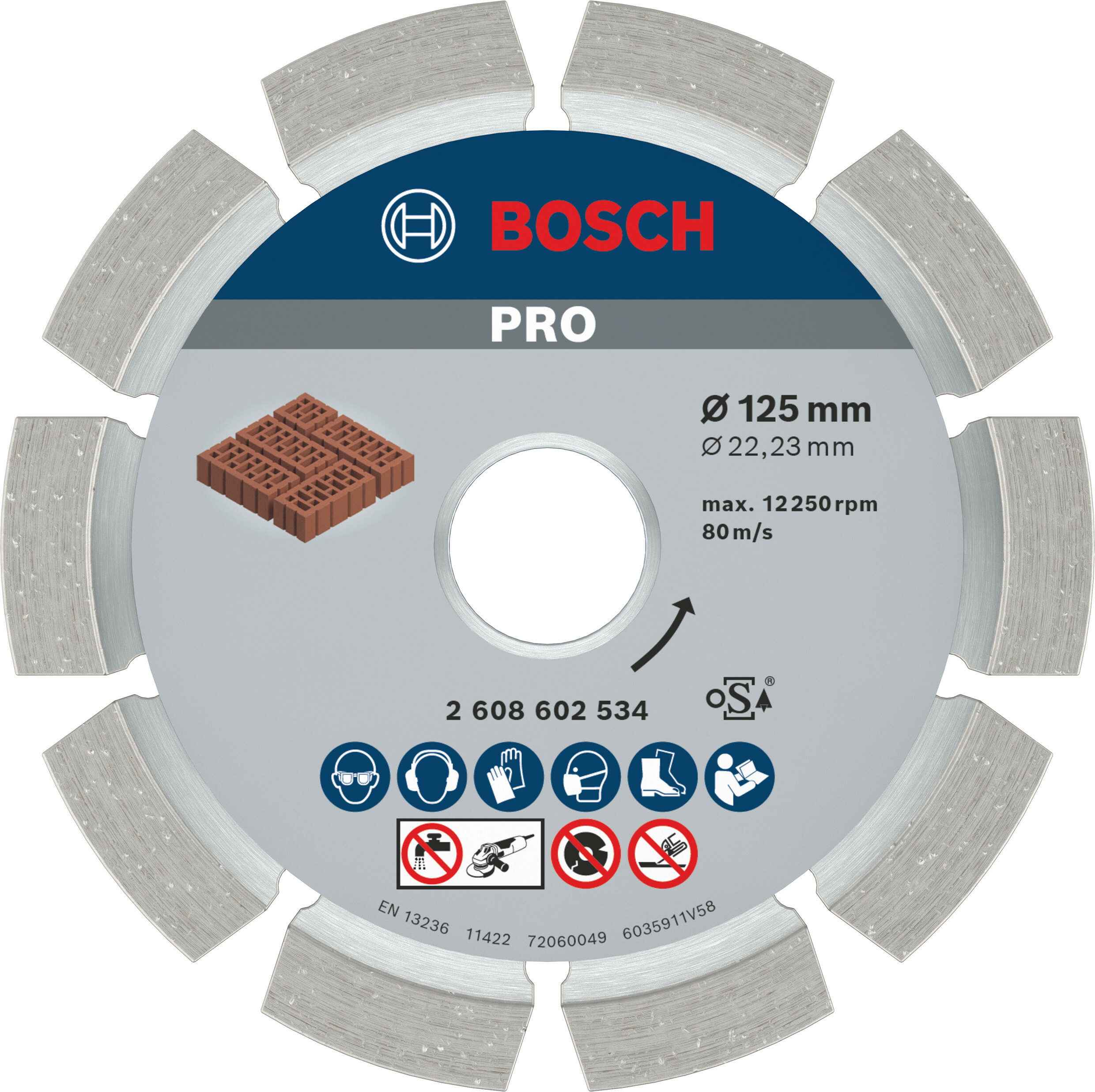 BOSCH 2608602534 Jointing cutter Expert for Mortar 125 x 6 x 7 x 22.23 ...