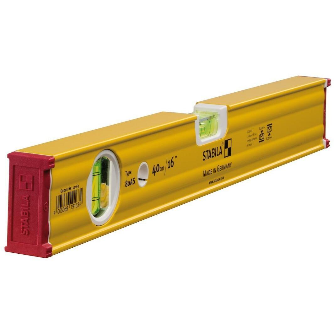 STABILA 80 AS spirit level with reinforced profile and heavy end caps ...