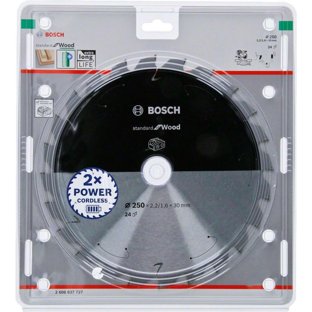 BOSCH 2608837727 circular saw blade Standard for Wood for cordless saws ...