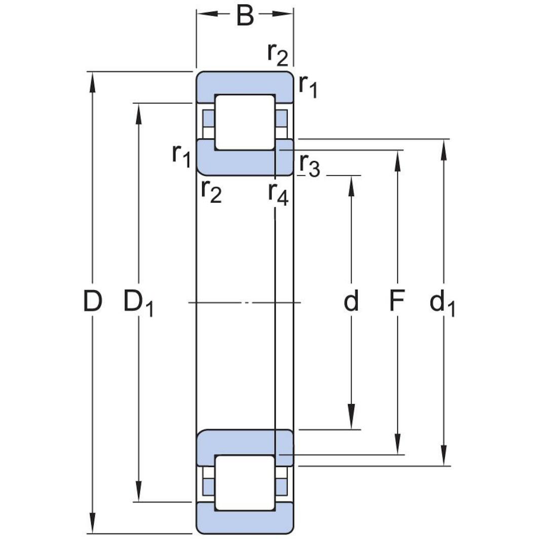 SKF NUP 307 ECJ roulement à rouleaux cylindriques à une rangée 35 x 80 ...