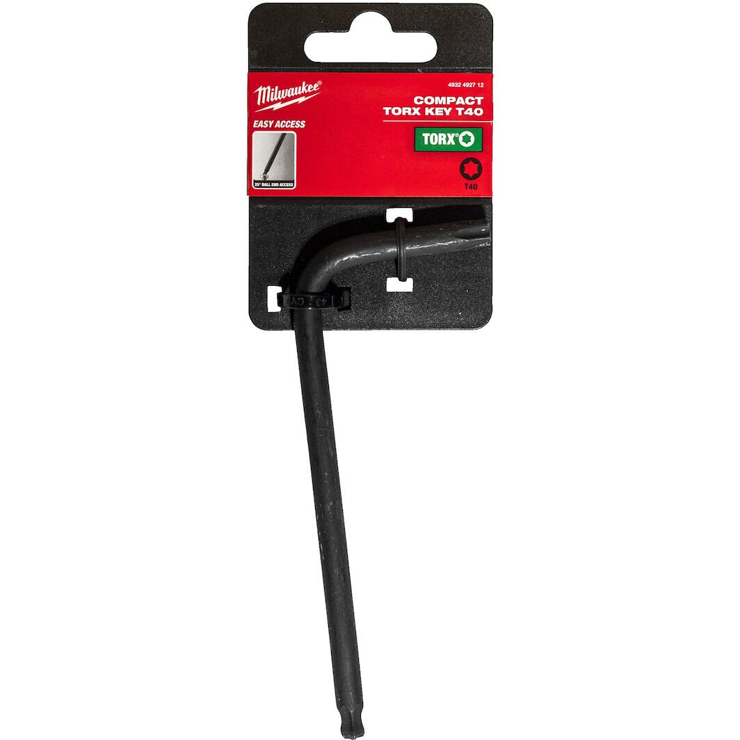 MILWAUKEE 4932492712 compact L-shaped Torx Allen key T40 | Klium