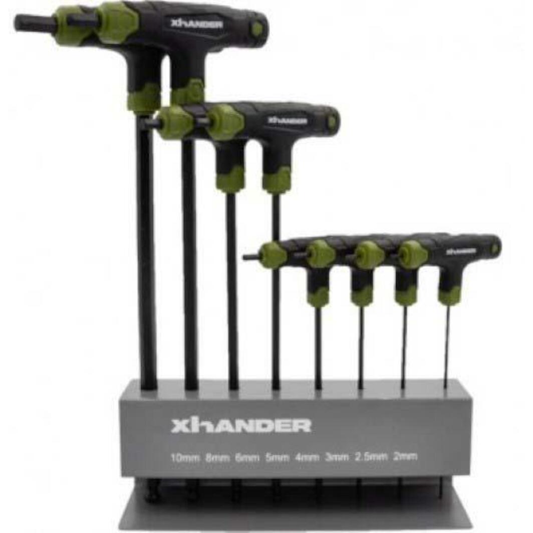 XHANDER 69146422 Allen wrench set, t-handle, with ball head 2-10 mm 8 ...