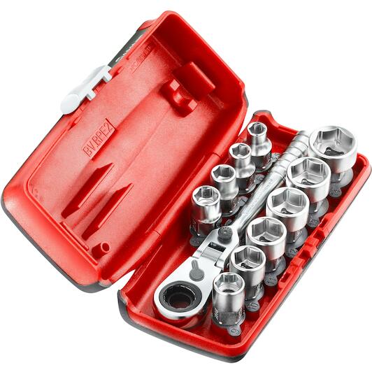 FACOM RXPICOPB socket set 6 sided 1 4 11 piece with piercing ratchet R.180HX Klium