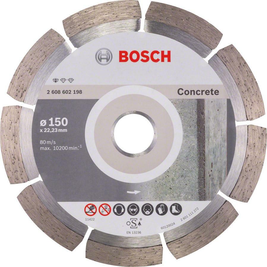 BOSCH 2608602198 diamond cutting disc Standard for Concrete 150 x 22,23 ...