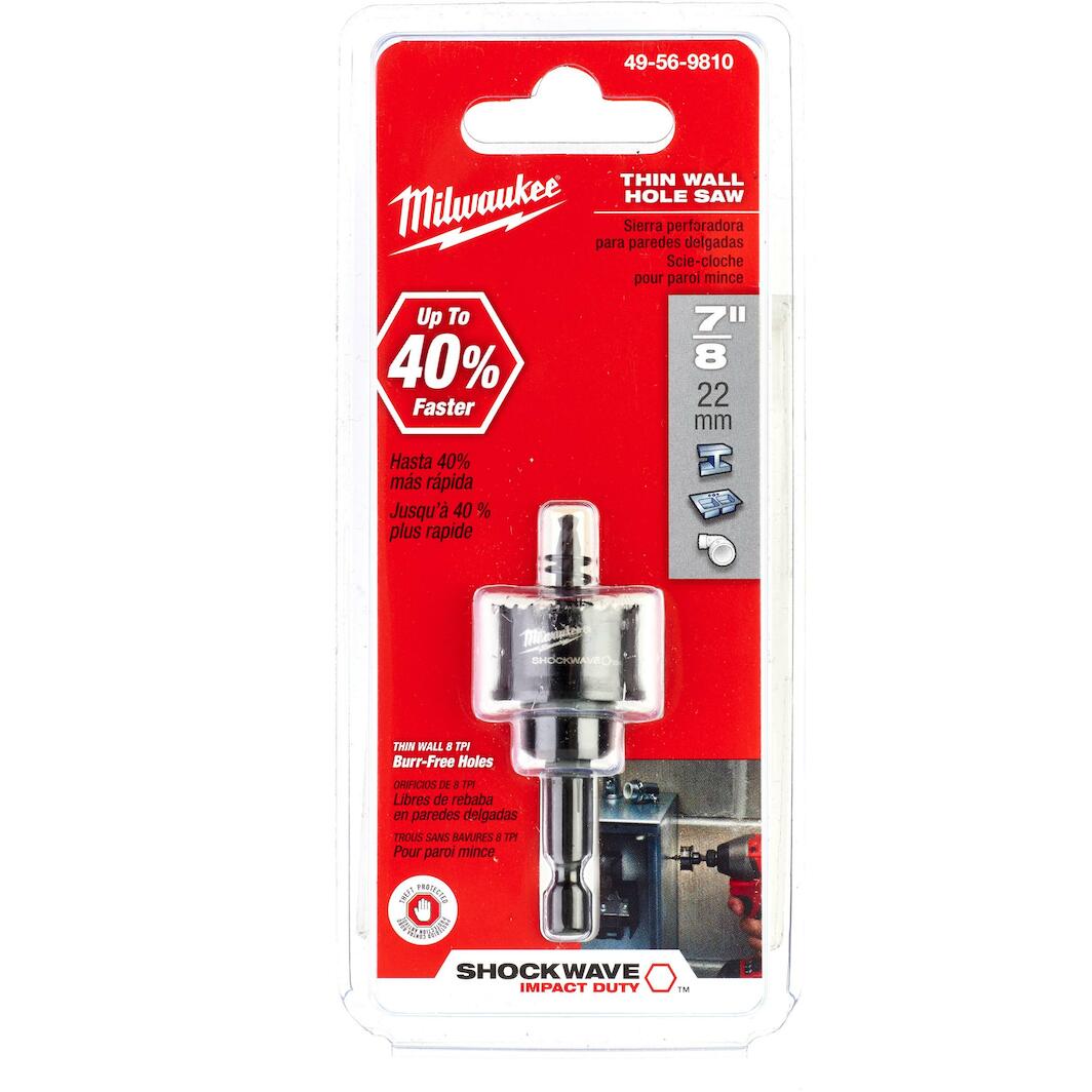 MILWAUKEE 49569810 SHOCKWAVE IMPACT DUTY hole saw 22 mm | Klium