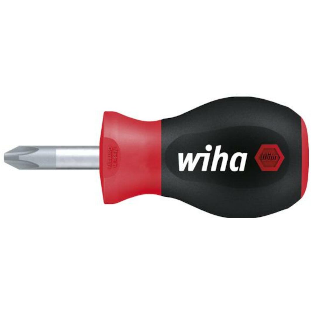 WIHA 3112025 screwdriver SoftFinish Phillips with short round blade Stubby PH02 x 25 mm - 26969 ...